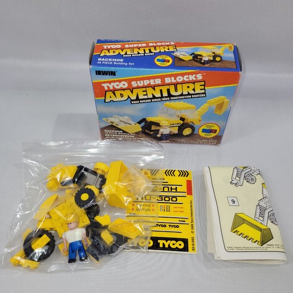 Tyco | Toys | Tyco Super Blocks Backhoe Vintage 988 Adventure Road ...
